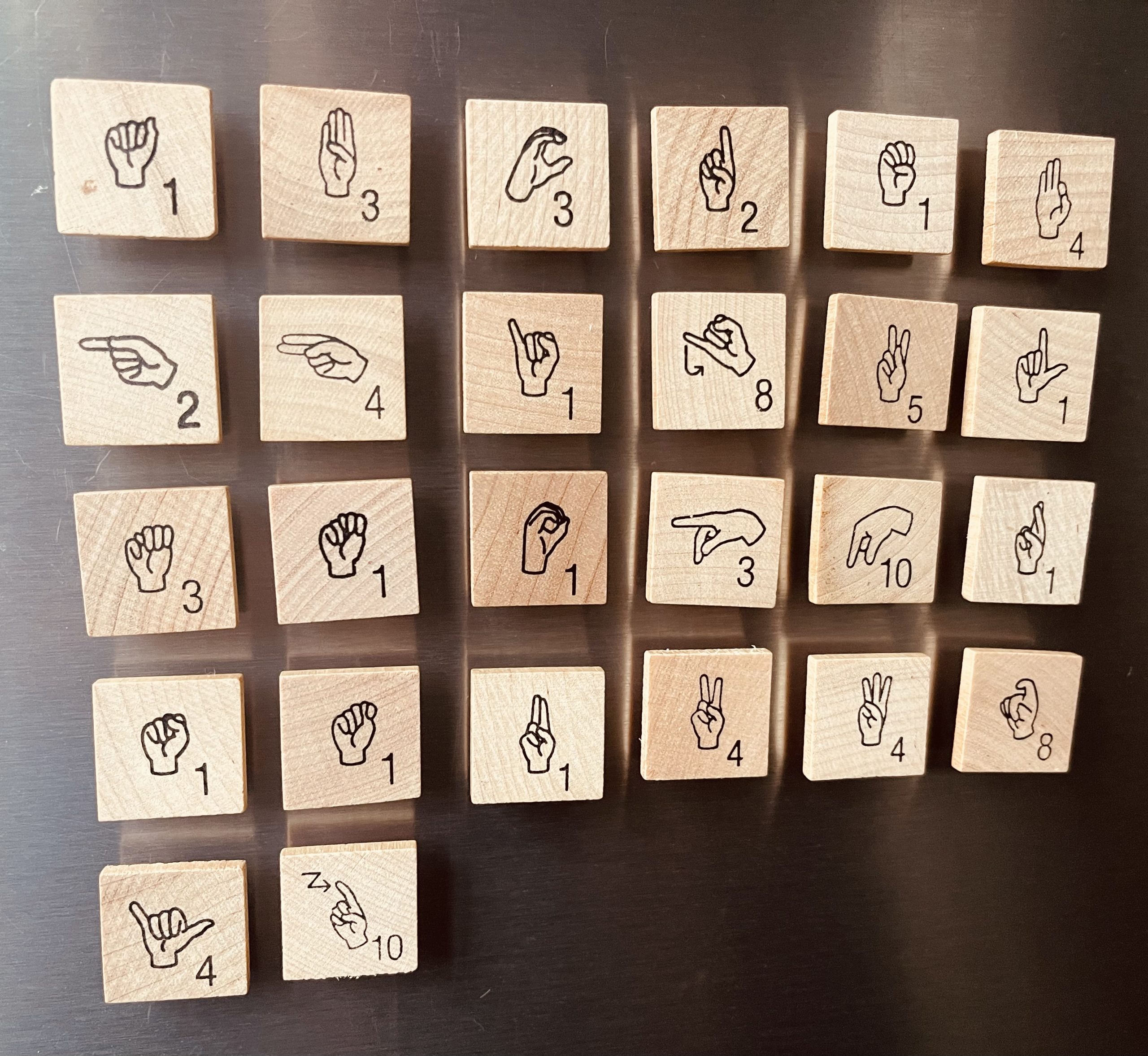 Magnetic Scrabble Fingerspelling Tile ⋆ DefCan